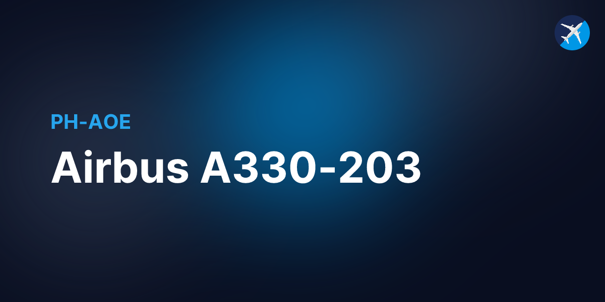 PH-AOE - Airbus A330-203 from KLM Royal Dutch Airlines