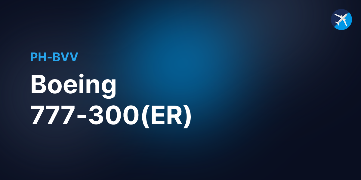 PH-BVV - Boeing 777-300(ER) from KLM Royal Dutch Airlines
